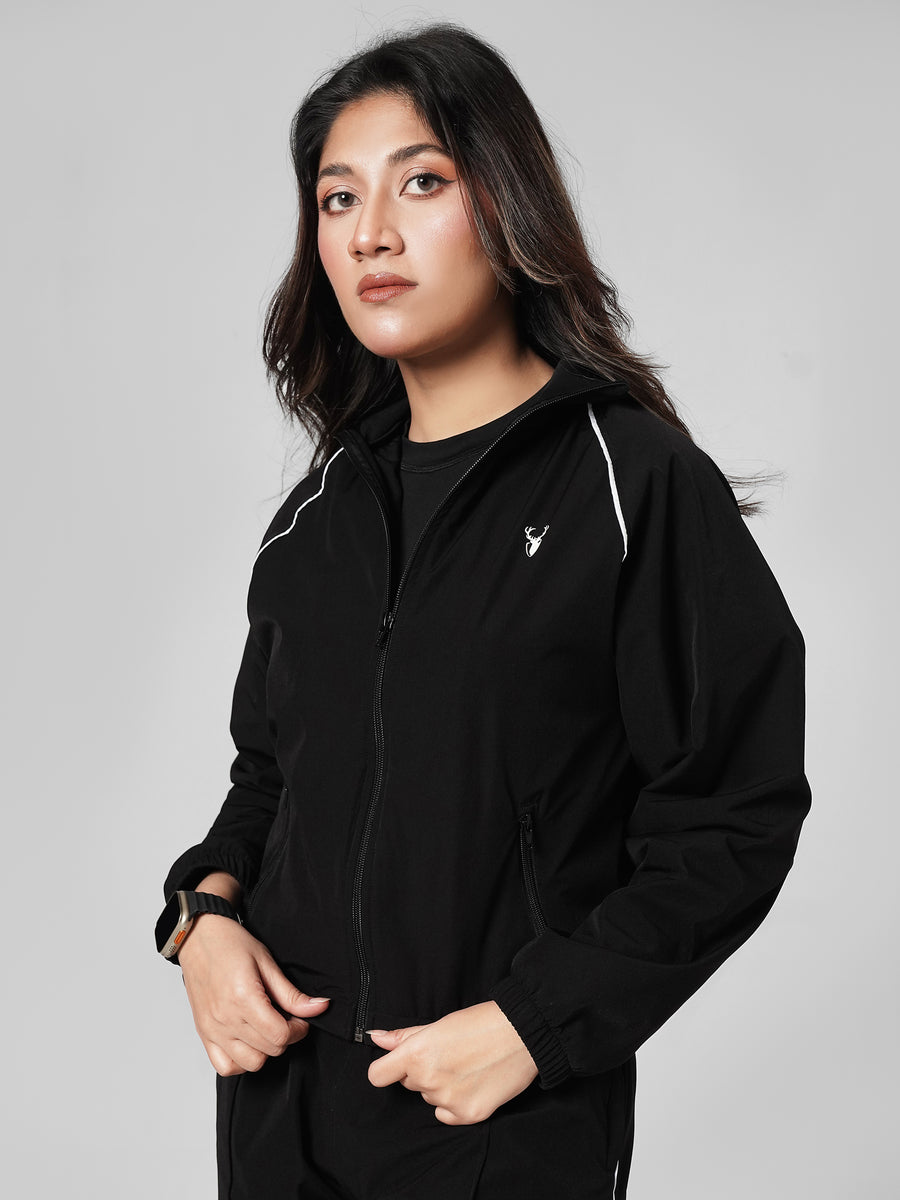 Active Core Layered Track Jacket in Black – Leerafit