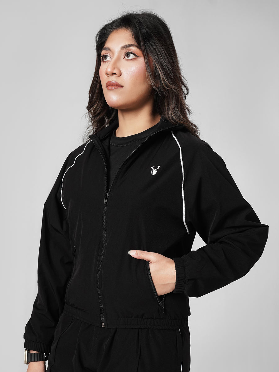Active Core Layered Track Jacket in Black – Leerafit