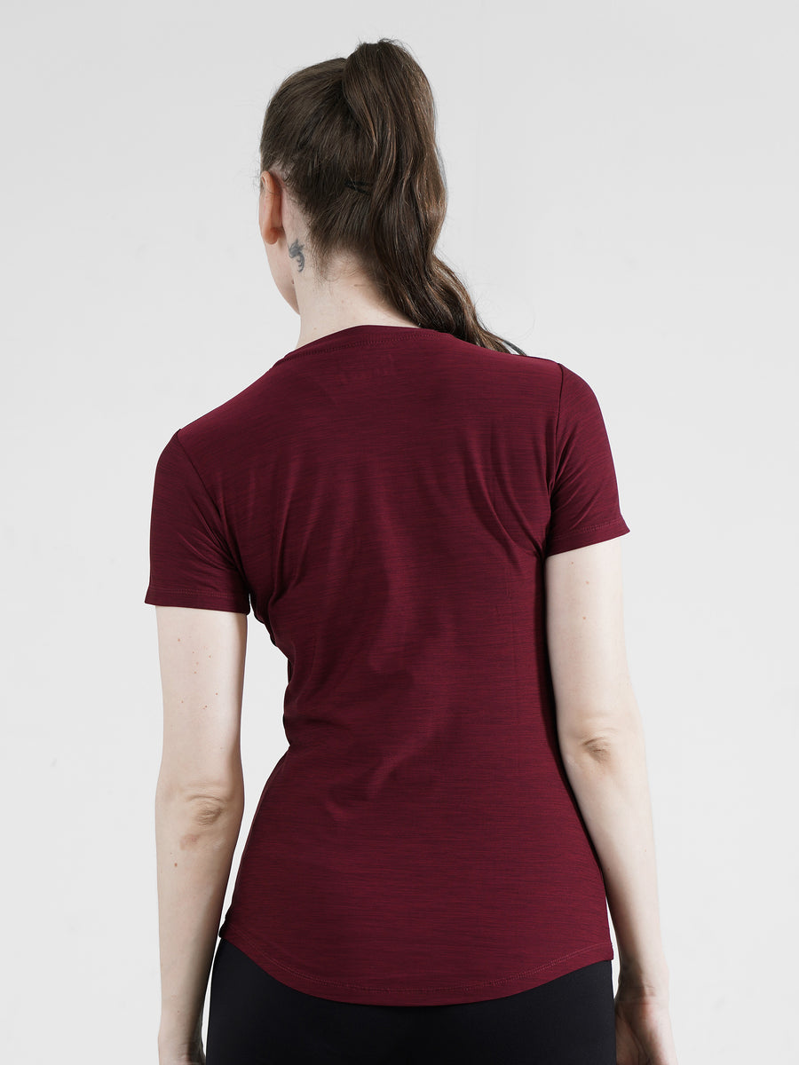Heritage Training Tee in Maroon – Leerafit